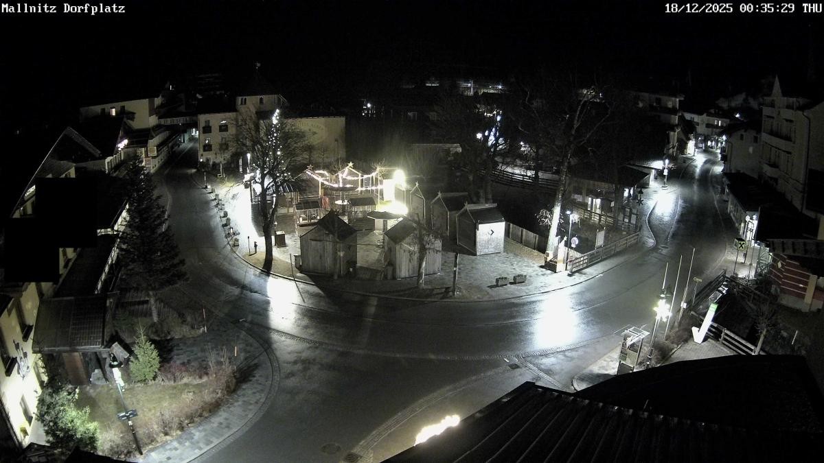 Webcam Dorfplatz in Mallnitz 1190 m... • Hohe Tauern - die Nationalpark ...